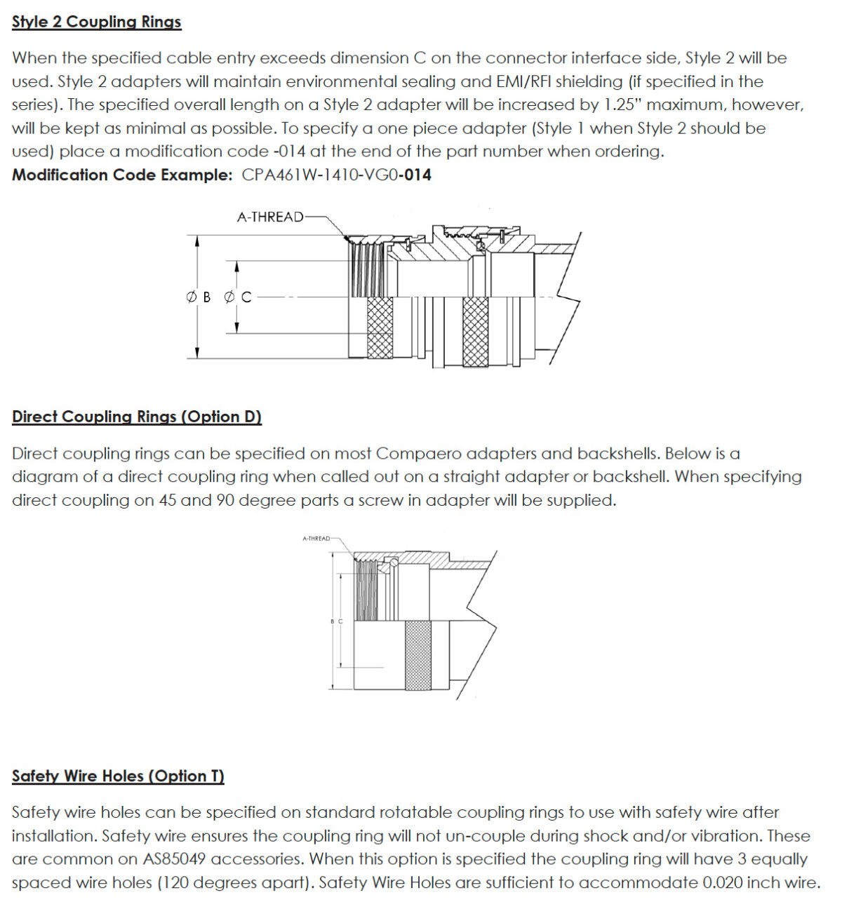 Backshell Shorting Caps | Compaero